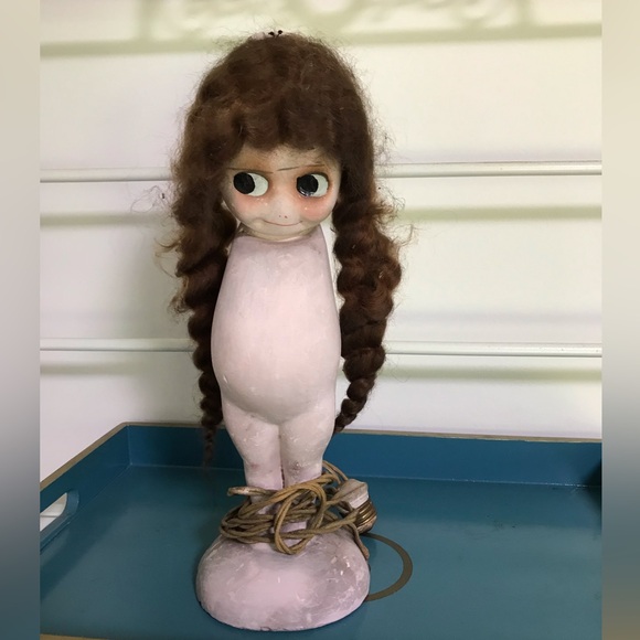 Kewpie | Accents | Kewpie Doll Vintage Chalk With Real Human Hair And ...